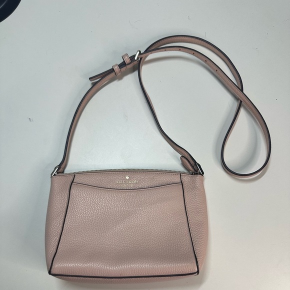 kate spade | Bags | Kate Spade Blush Pink Pebbled Leather Crossbody ...